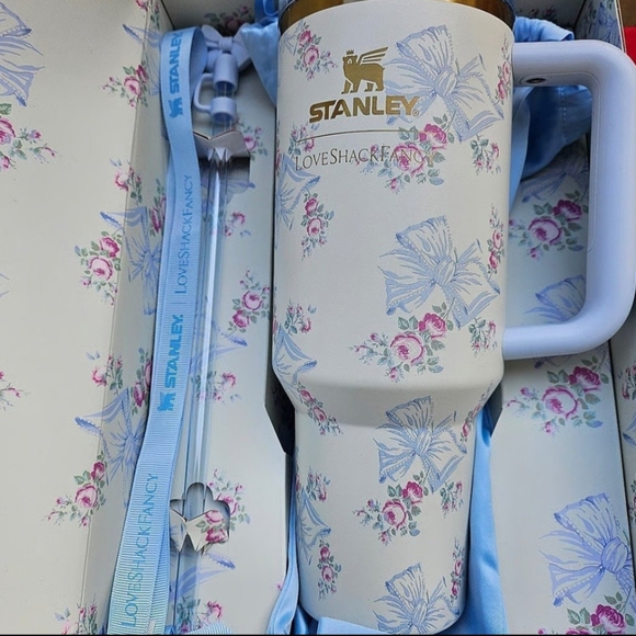 Stanley | Other | New Stanley X Loveshackfancy Rosa Beaux Blue 4 Oz ...